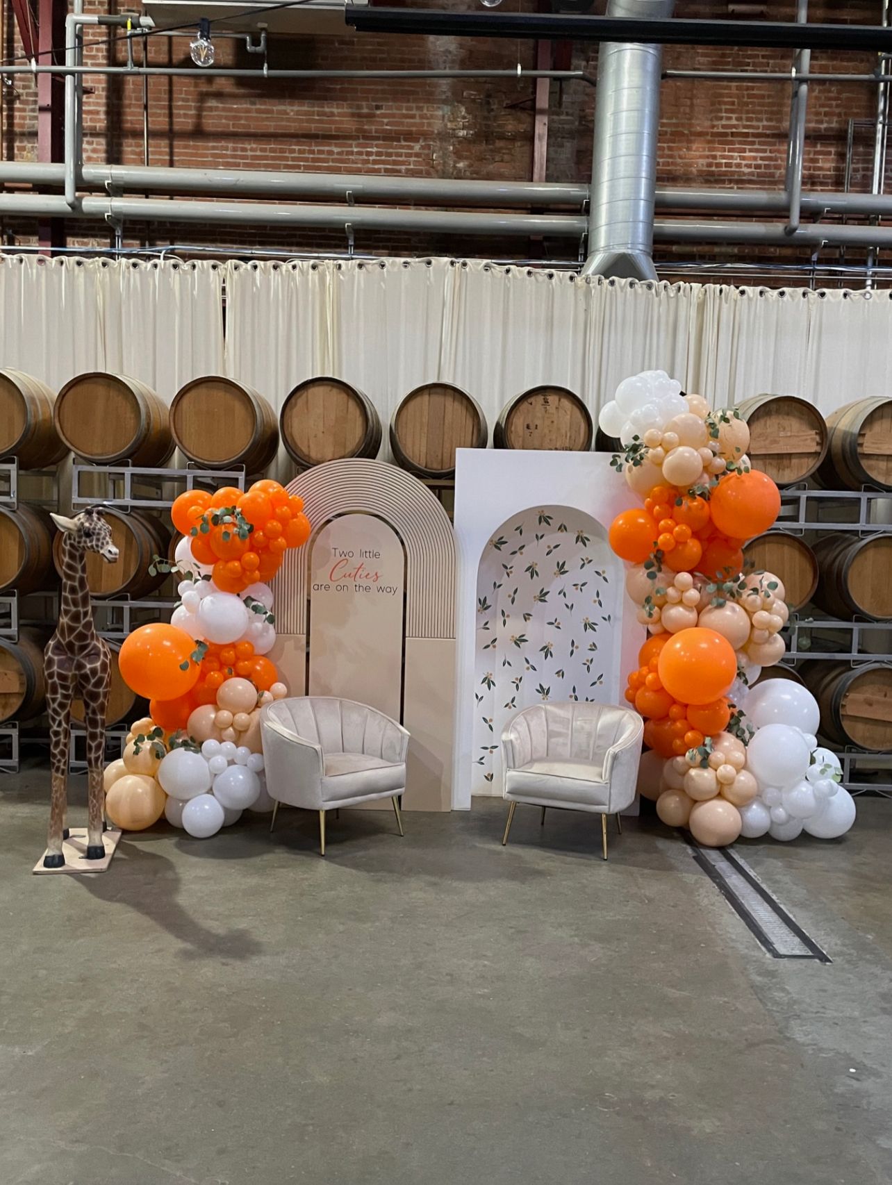 Cream Double Fluted Arch - Petite Events Company