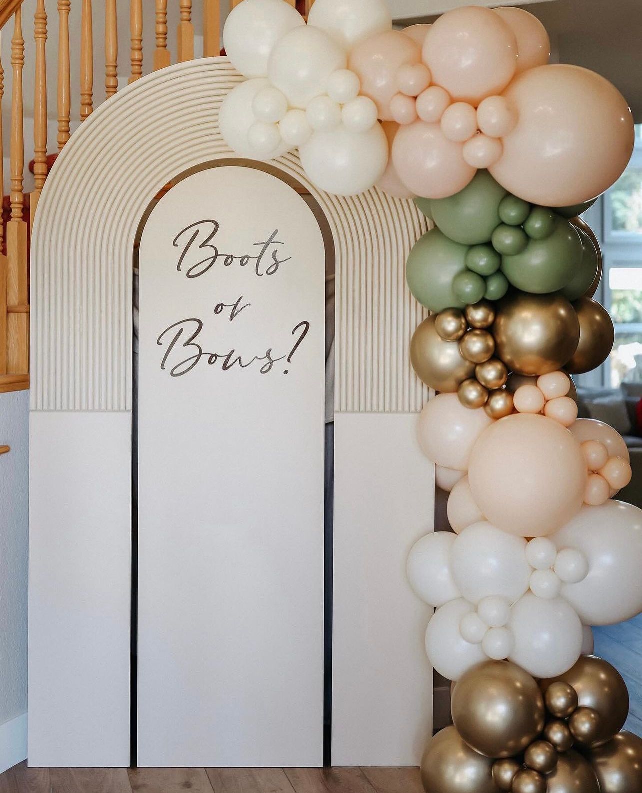 Cream Double Fluted Arch - Petite Events Company