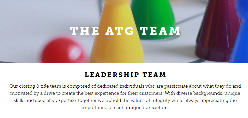 ATG - Title Company - Dedicated Team - Attorney's Title Group