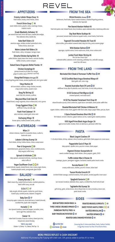 Revel Garden City Restaurant Week Menu | Fasci Garden