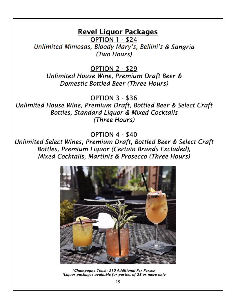 Book an Event - Revel Restaurant & Bar