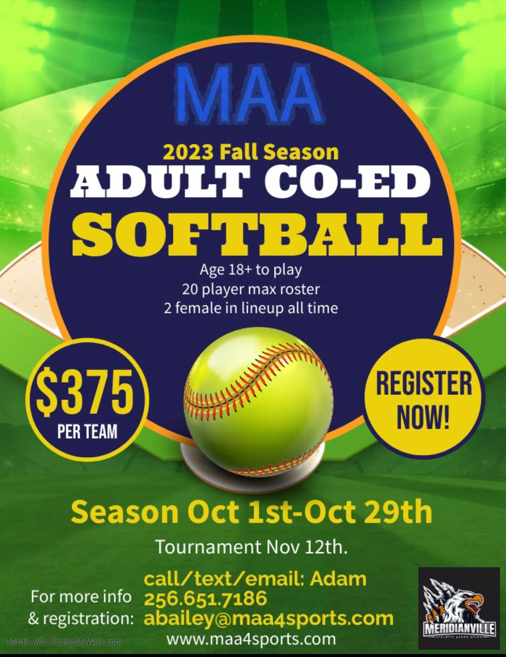 Registration - Meridianville Athletic Association