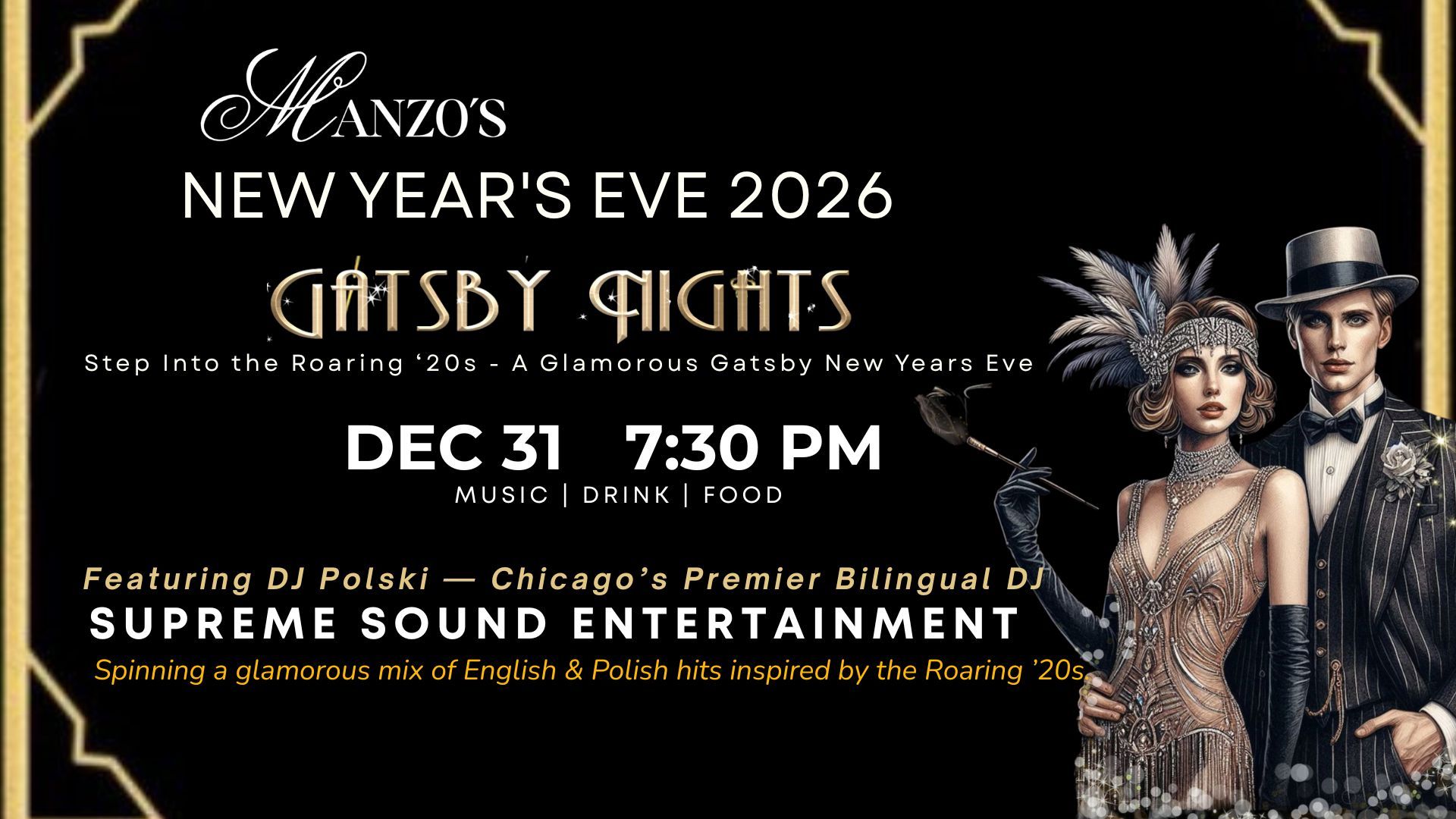 New Year's Eve 2026 | Manzos - Manzo's Banquets & Catering